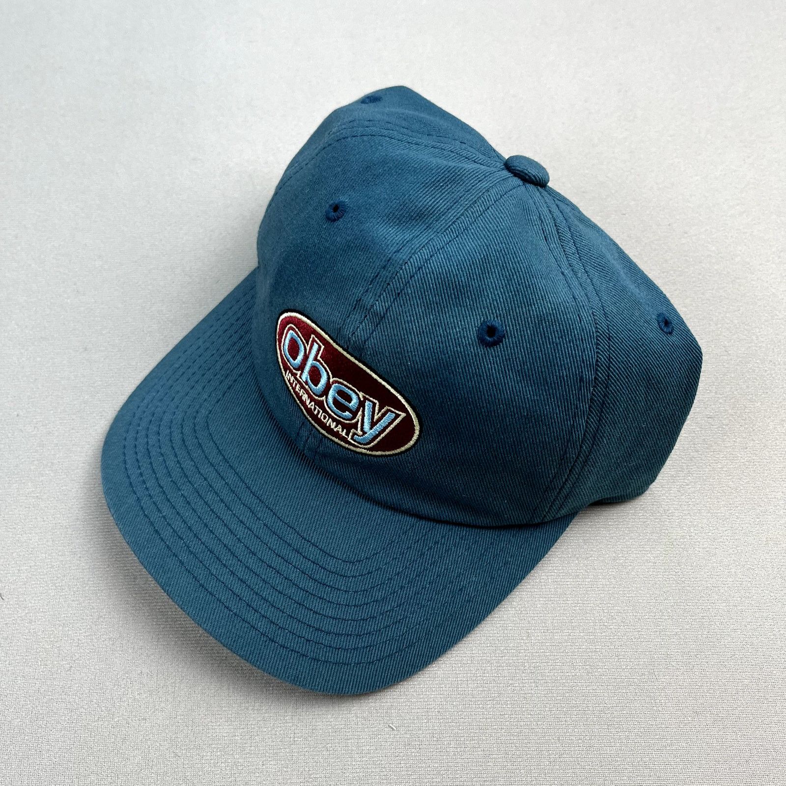 Obey Obey Hat Cap Snapback Blue Teal International Worldwide Logo | Grailed