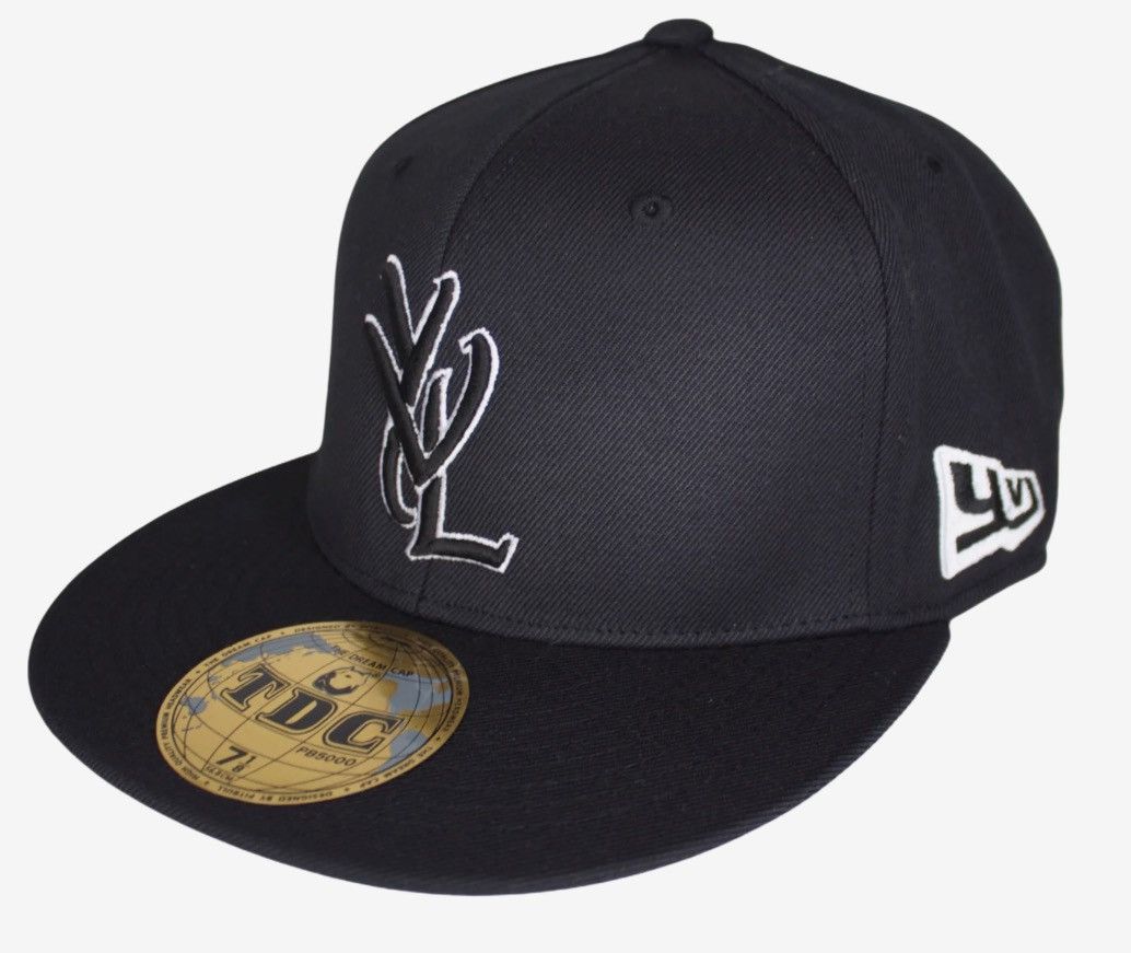 Ken Carson × Playboi Carti YVL PLAYBOI CARTI HAT WHITE TRIM ON BLACK ...