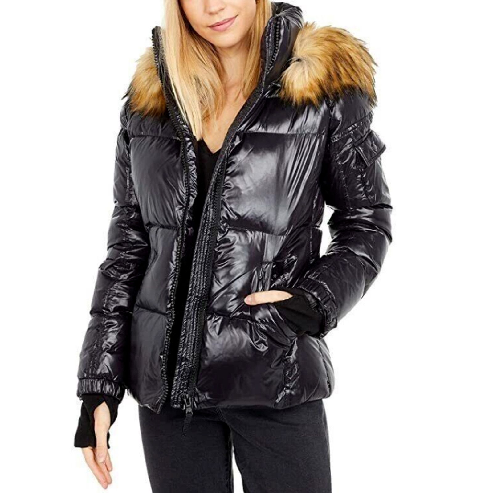 Other S13 Allie Jet Natural Faux Fur Trim Hood Down Jacket XL $265 ...
