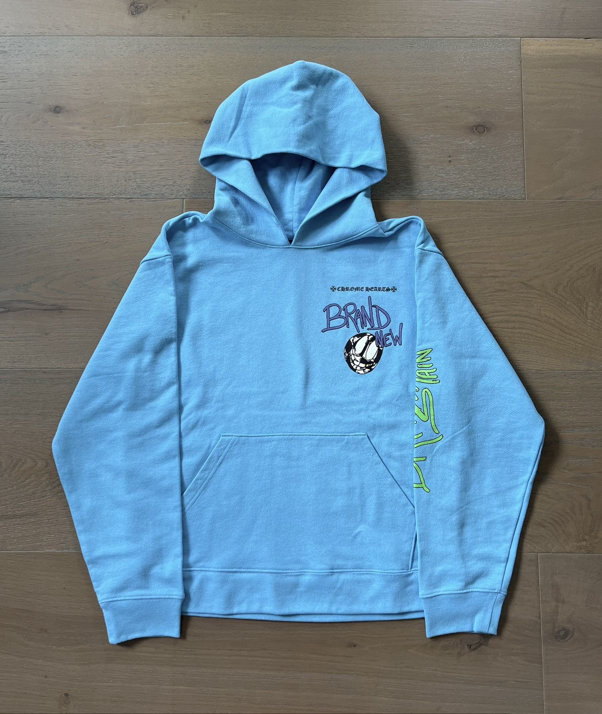 Chrome Hearts Matty Boy Brain New Blue Hoodie | Grailed