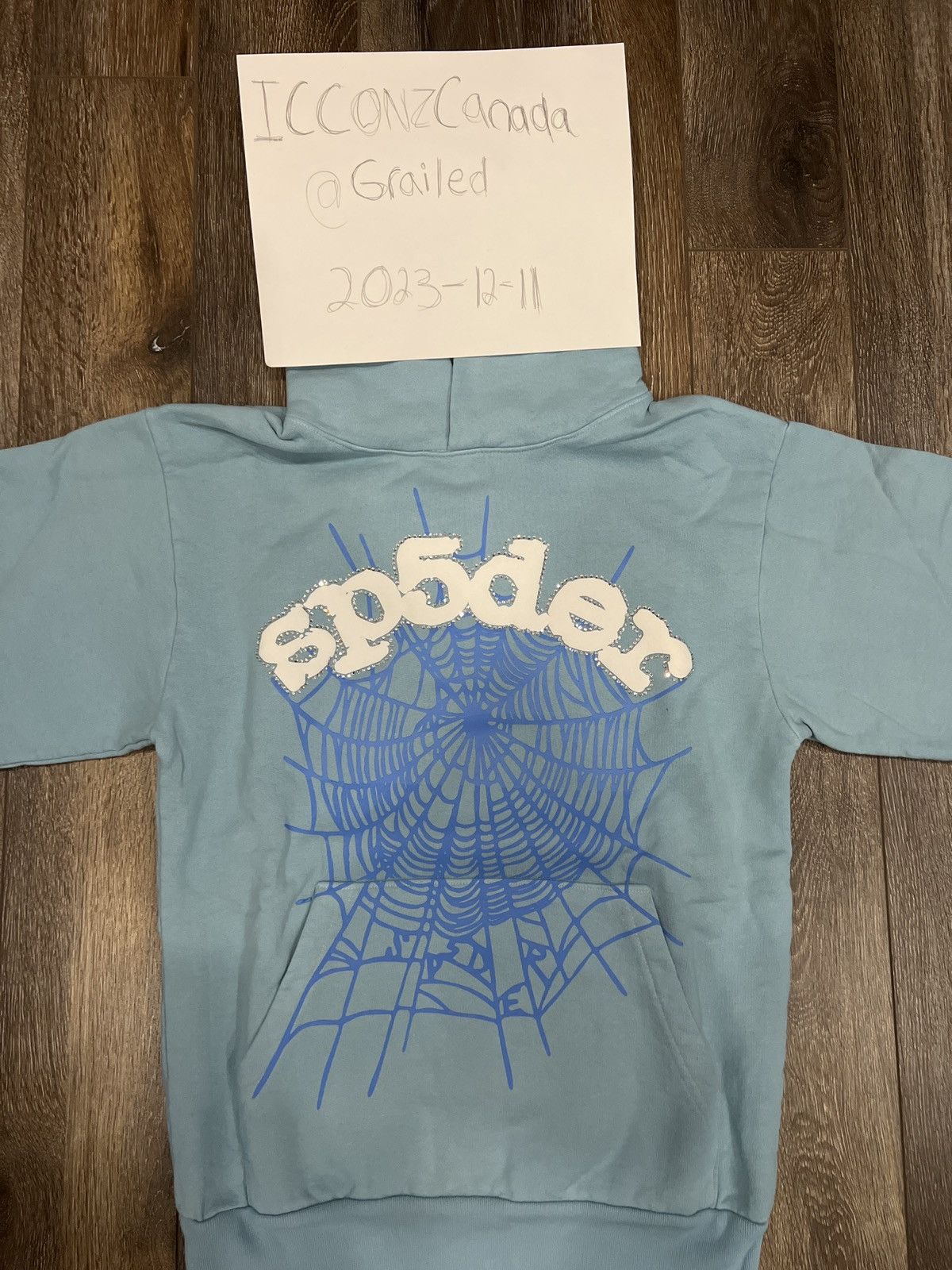 Spider Worldwide Sp5der Web Hoodie Sky Blue | Grailed