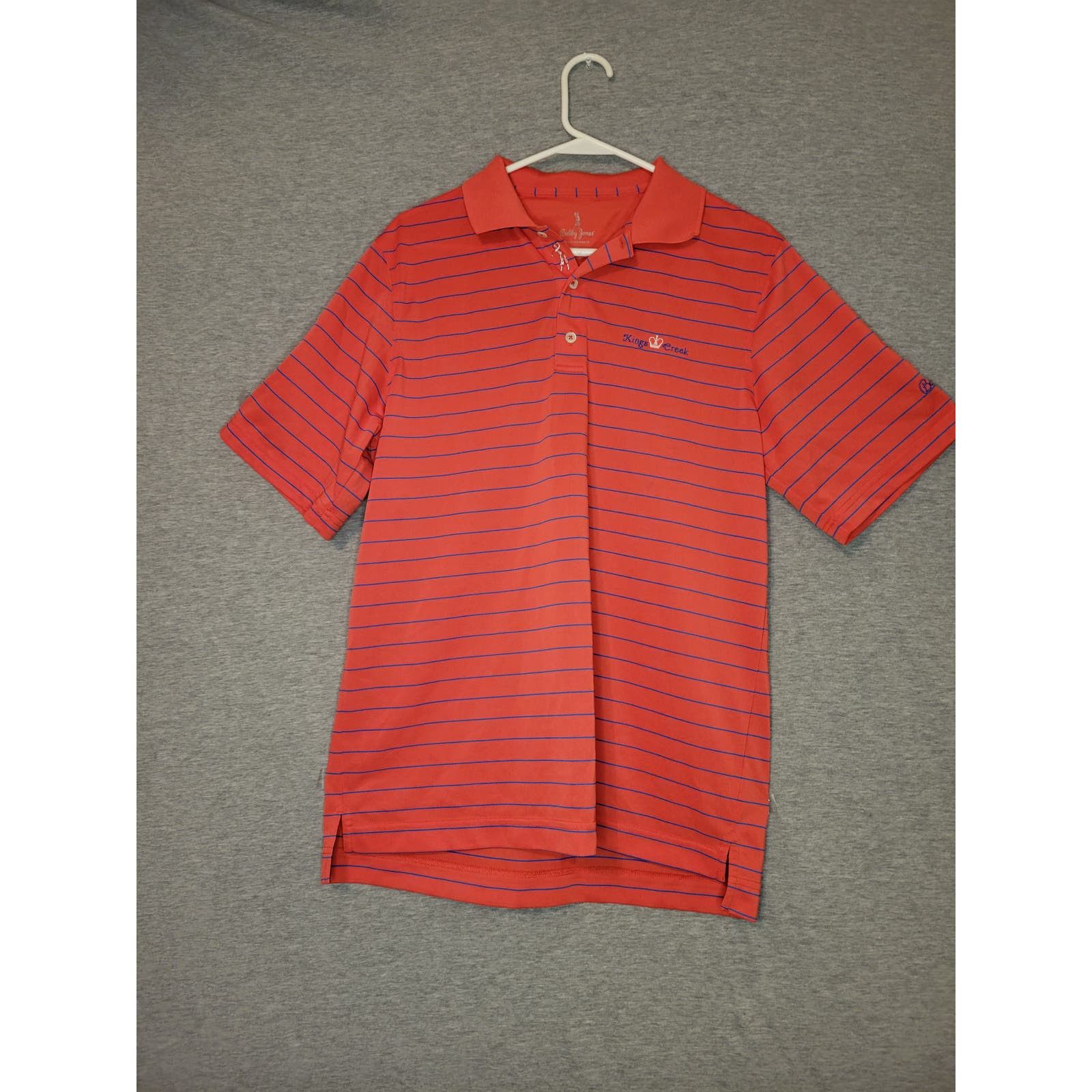 Bobby Jones Men's Bobby Jones Orange/Blue Striped Polo Size Medium ...