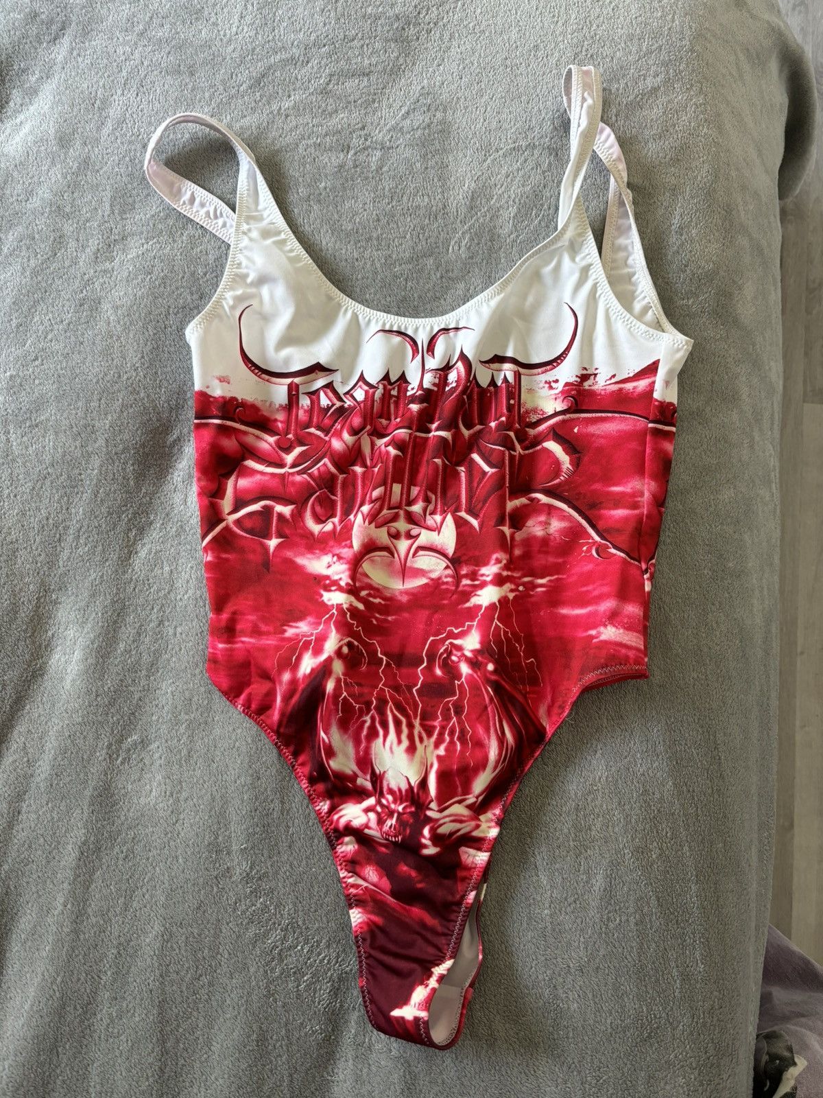 Jean Paul Gaultier diablo swim suit red (satan swim new) | Grailed