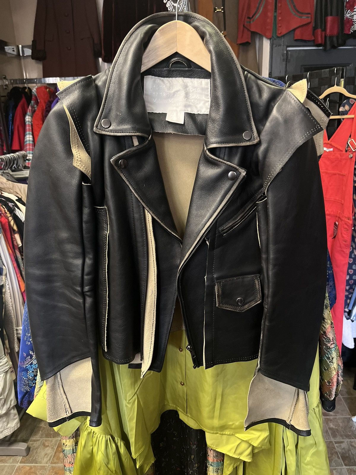 H&M × Maison Margiela Rare Maison Margiela Leather Jacket | Grailed