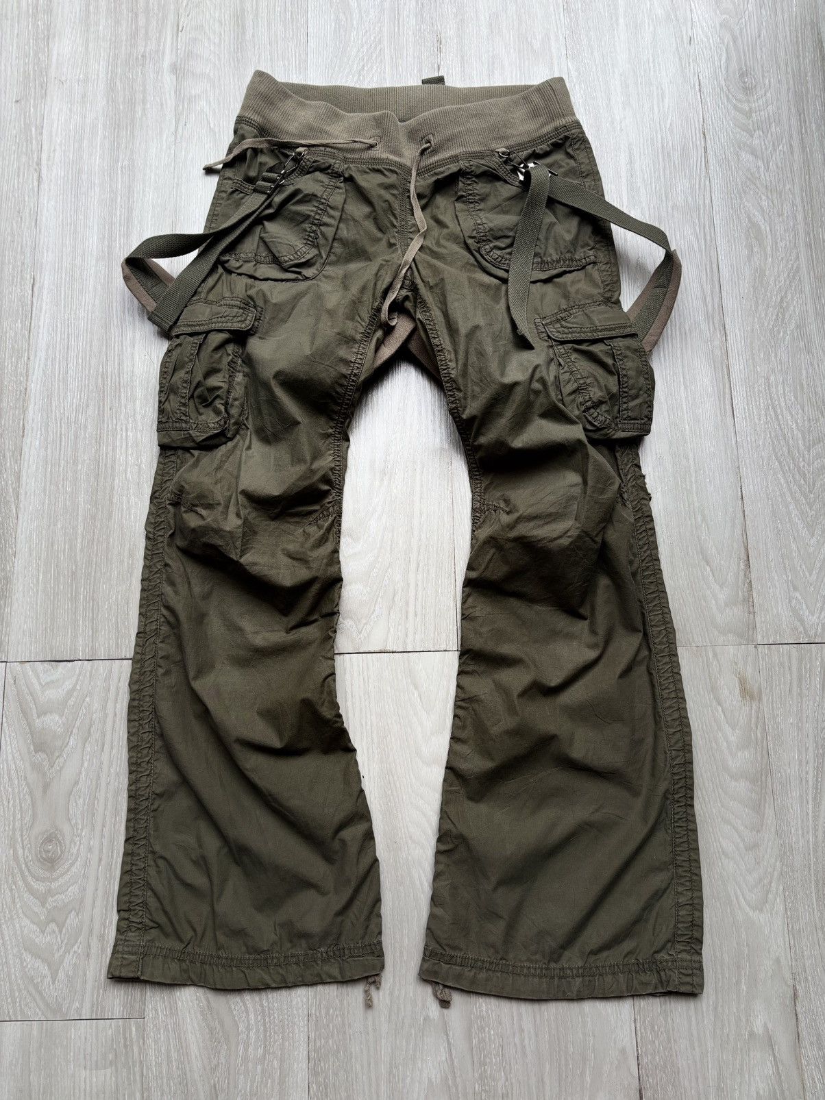 Le Grande Bleu (L.G.B.) GOA suspender flare cargo pants | Grailed