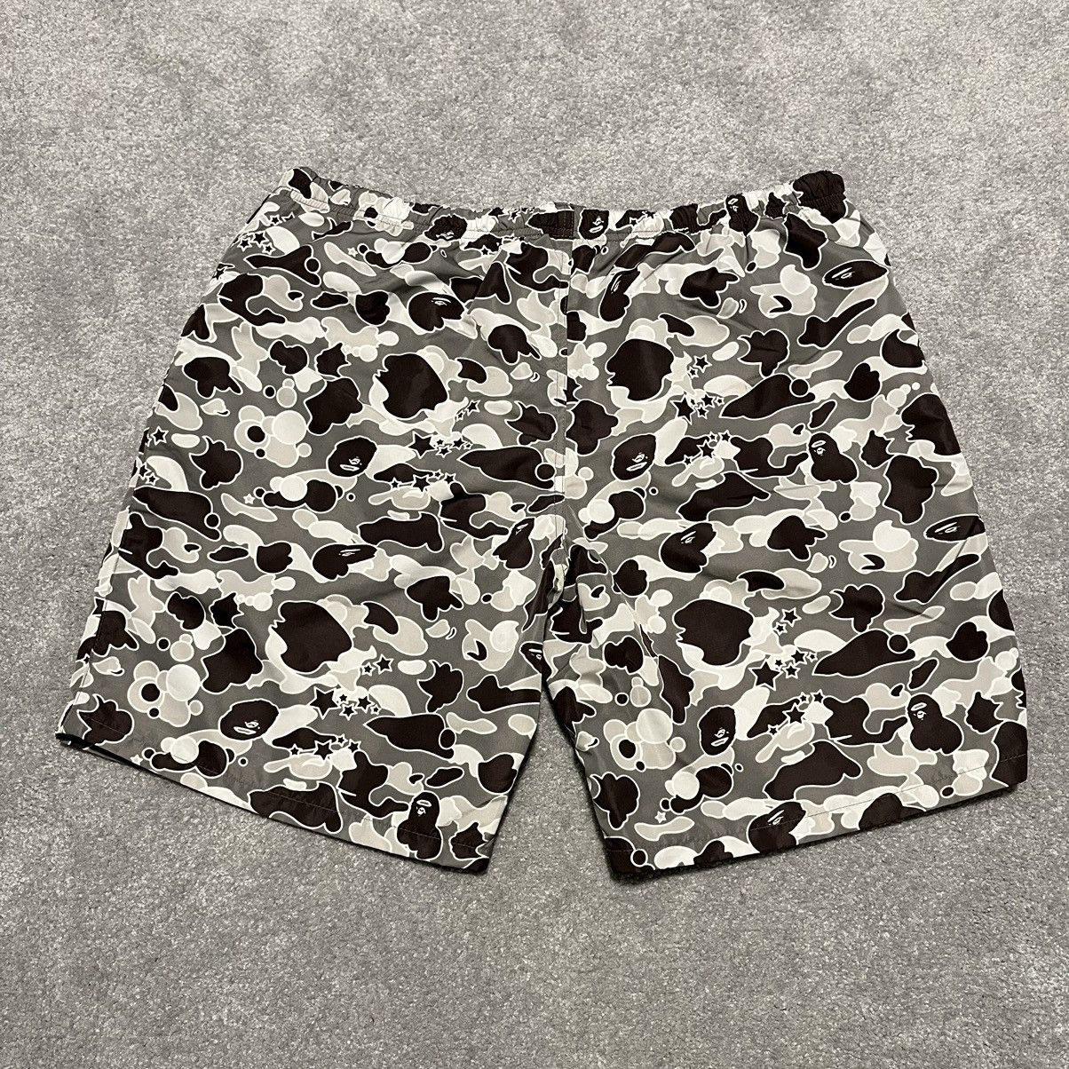 Bape × Nigo Rare OG A Bathing Ape Bape Psyche Camo Sta Nylon Swim ...