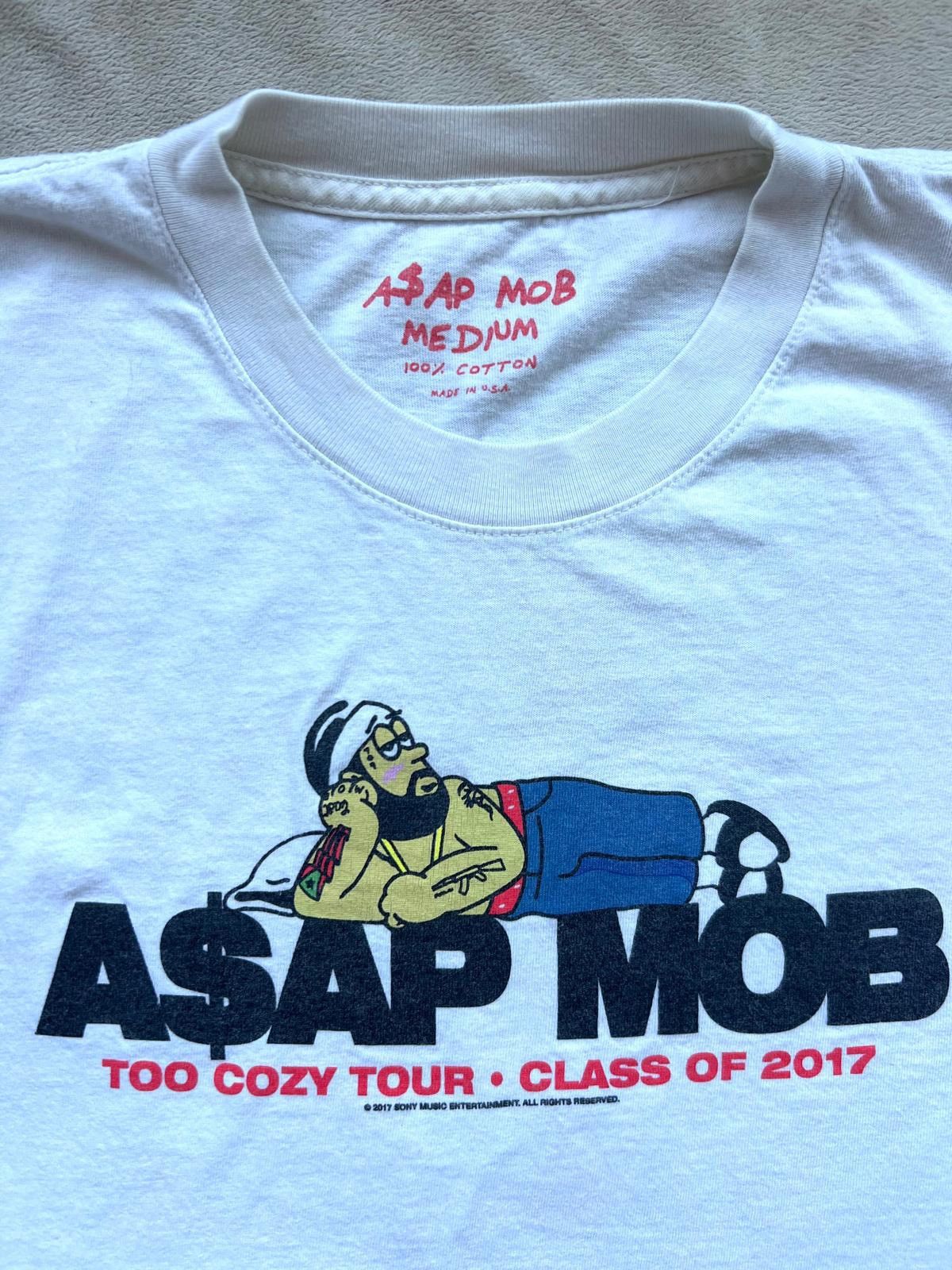 Asap Rocky × Streetwear × Vintage ASAP MOB Too Cozy Tour Tee 2017 ...