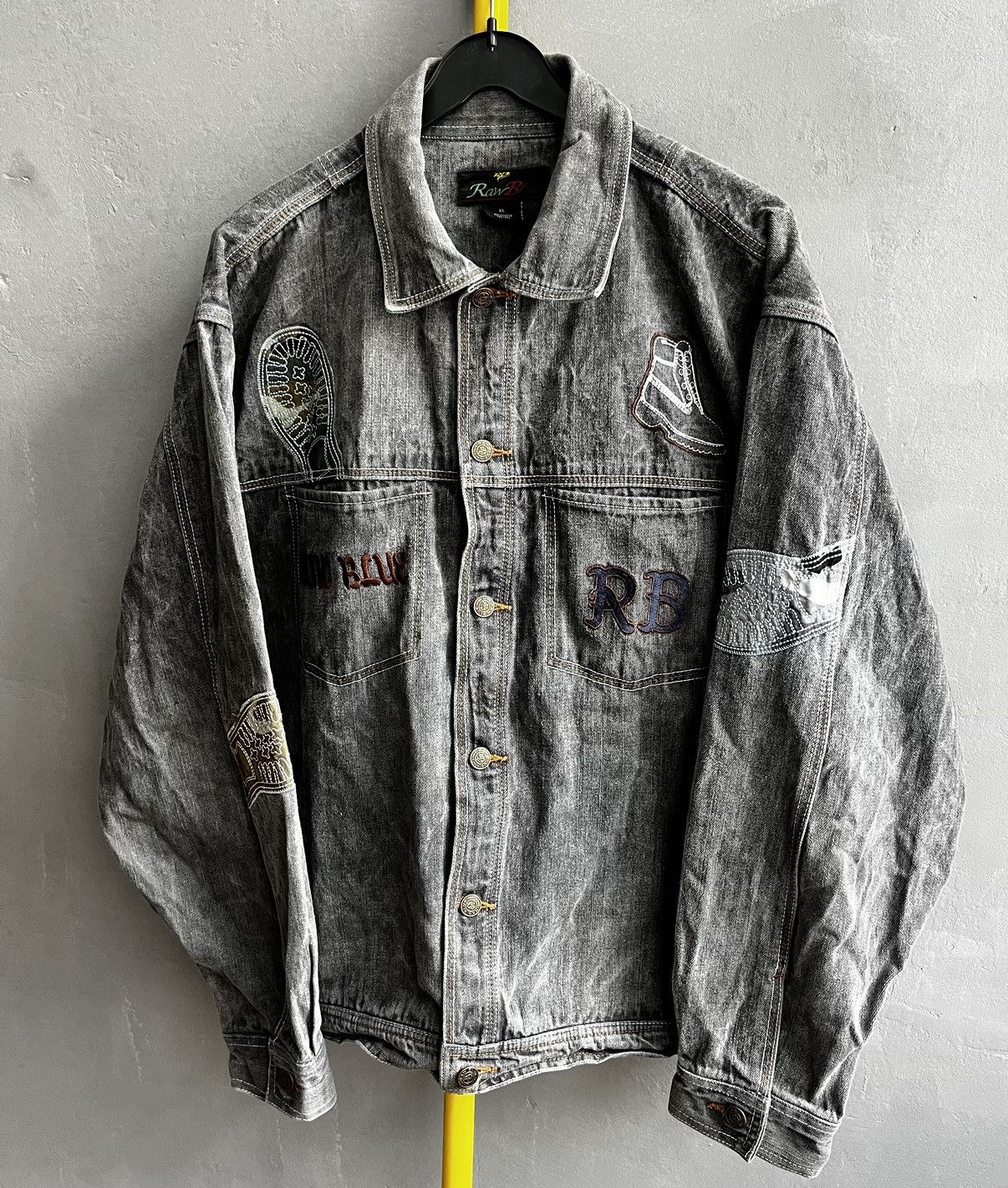 Jnco × Streetwear × Vintage Crazy Vintage Y2K Raw Blue. Denim Jacket ...