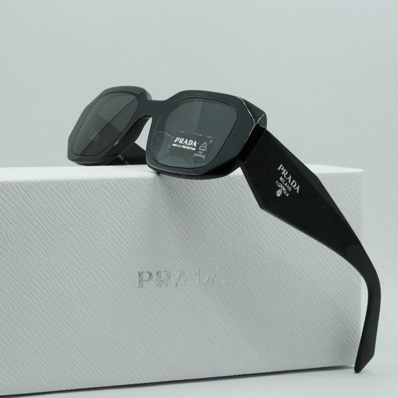 Prada NEW PRADA SYMBOLE PR17WS 1AB5S0 BLACK GREY SUNGLASSES | Grailed