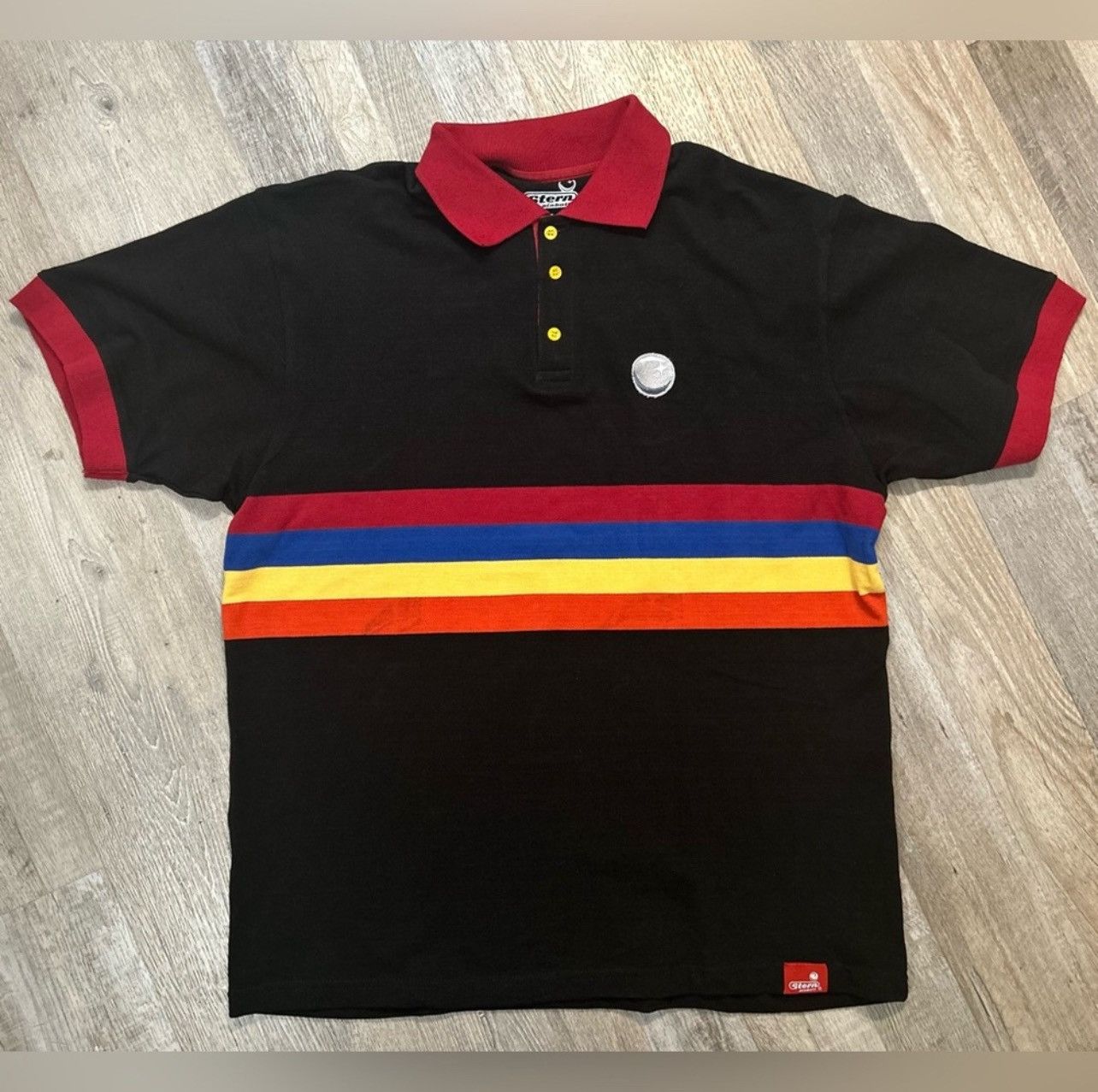 Other Stern Pinball 80’s Retro Size XXL Black Striped Arcade Polo | Grailed
