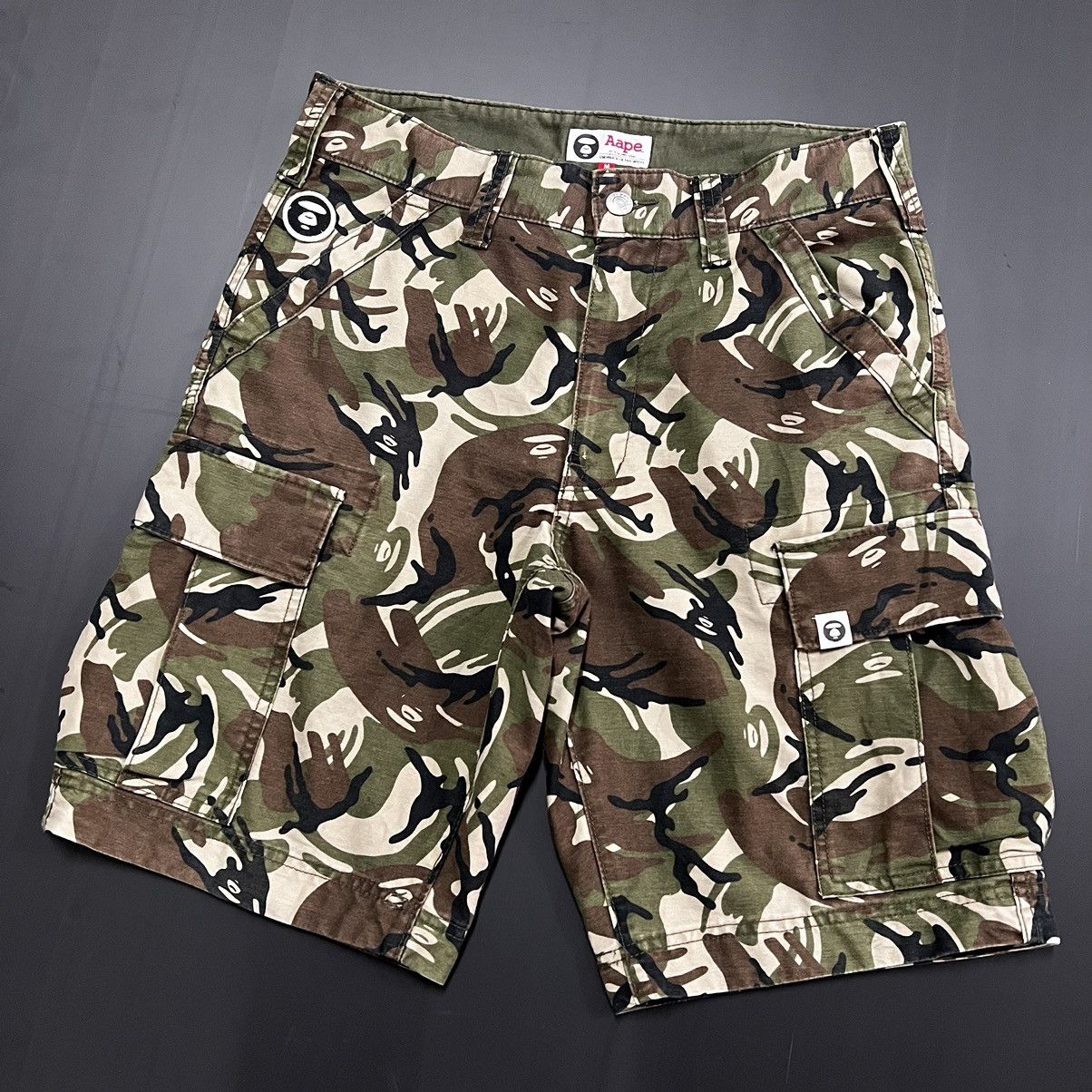 Rare Aape By * A BATHING APE Cargo Camo Short | Grailed