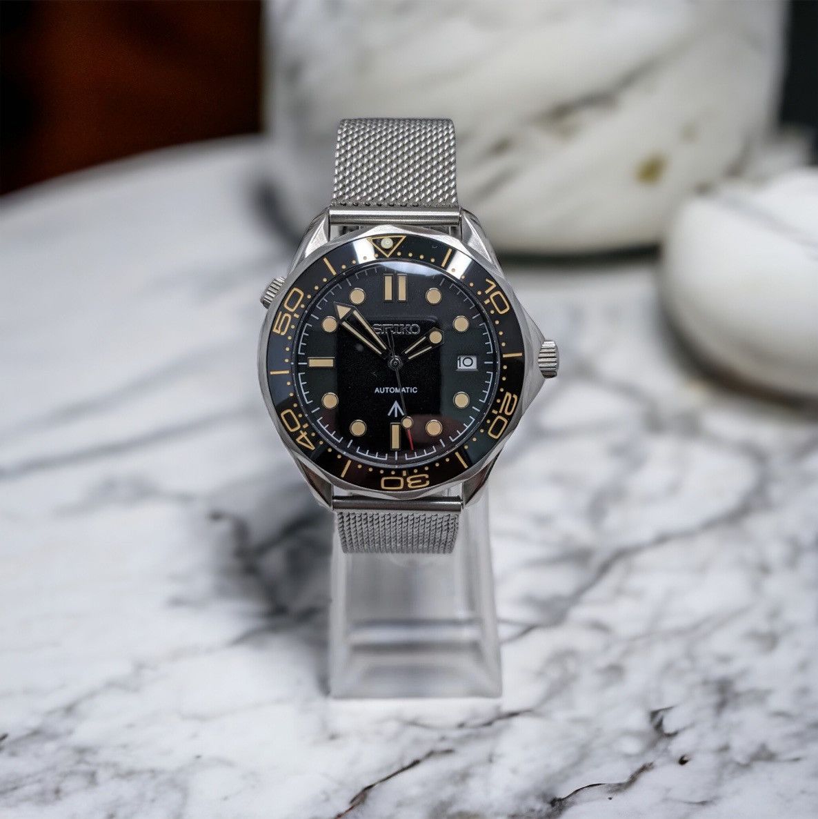 Japanese Brand × Seiko Seiko Mod Seamaster Diver 300 Meter James Bond ...