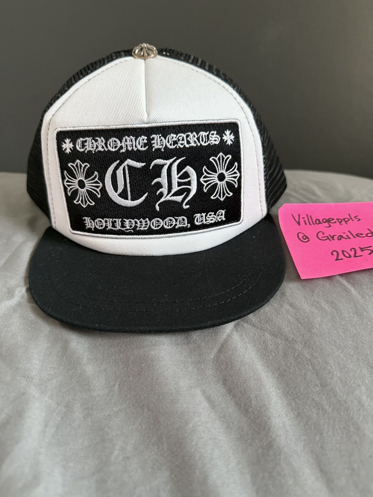 Chrome Hearts Kids hat- Chrome Hearts CH Hollywood Trucker Hat- KIDS ...