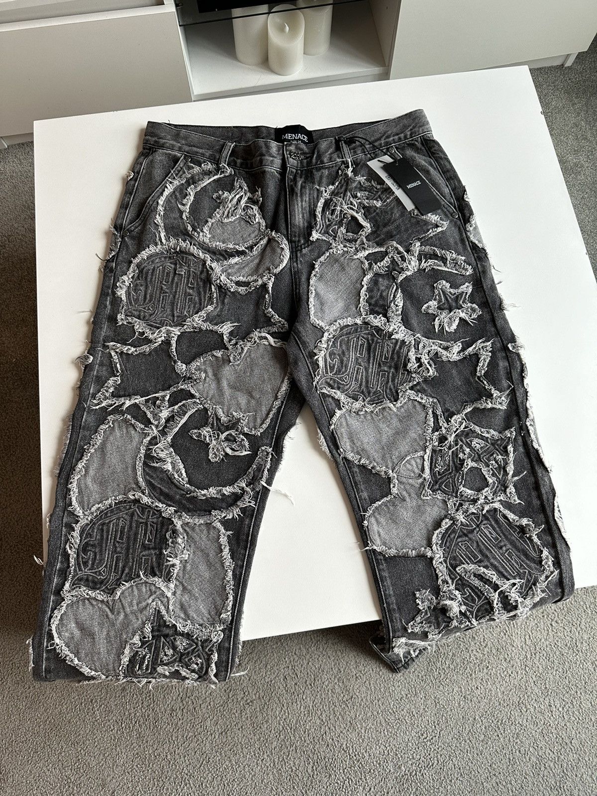 Menace Menace Los Angeles Iconography Denim Patch Work Pant Jeans | Grailed