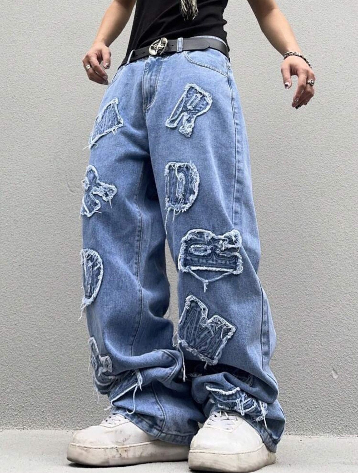 Jean × Streetwear Stack Baggy Jeans, Flared Jeans Jean Drip trap | Grailed