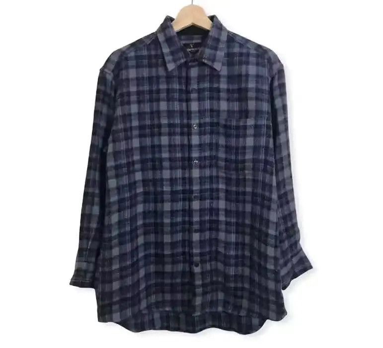Flannel Claudio Valentino Plaid Tartan Flannel Shirt | Grailed