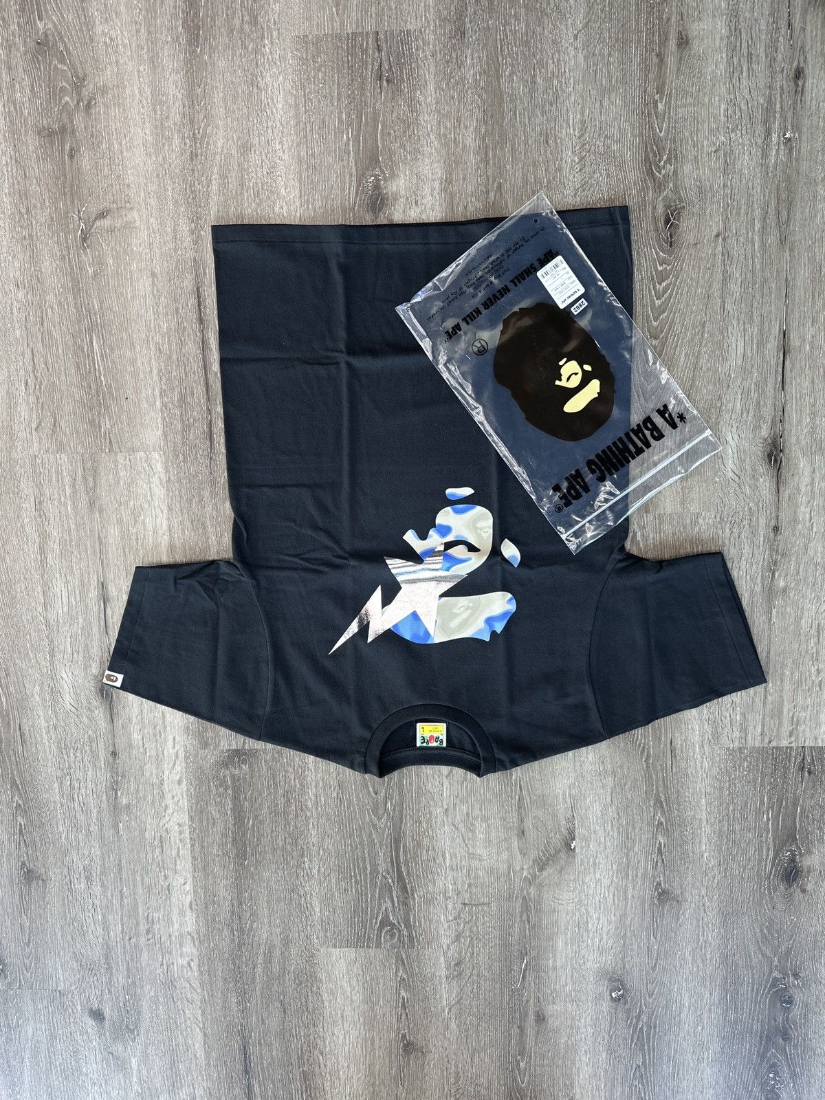 Bape Liquid Camo Ape Face Sta Tee | Grailed