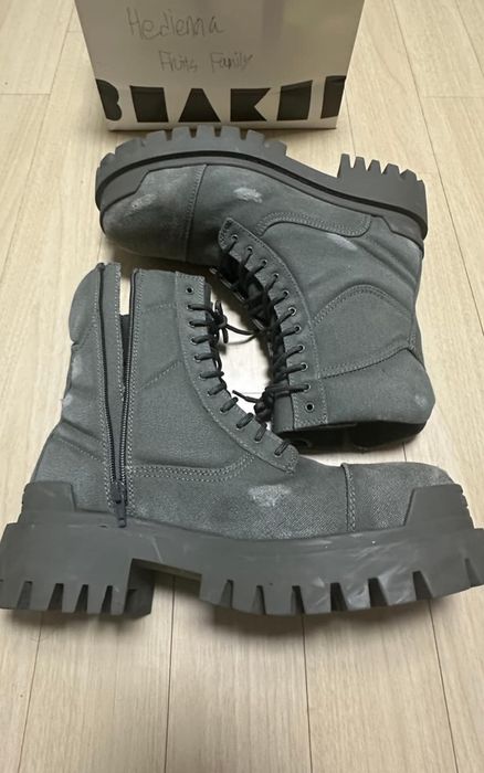 Balenciaga Balenciaga distressed strike boots | Grailed