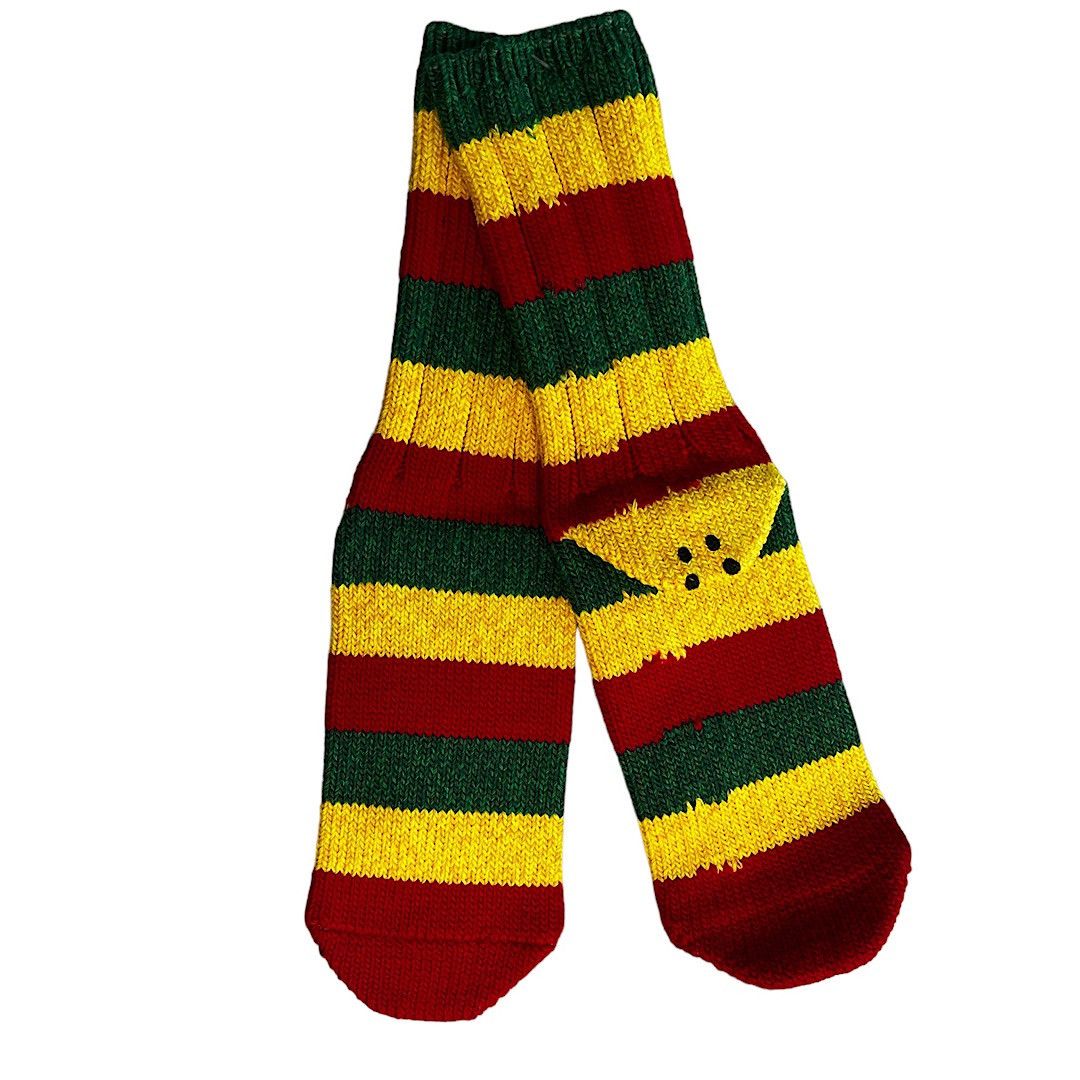 Kapital *RARE* Kapital 56 Yarns Rasta Rainbow Happy Heel Smile Socks ...