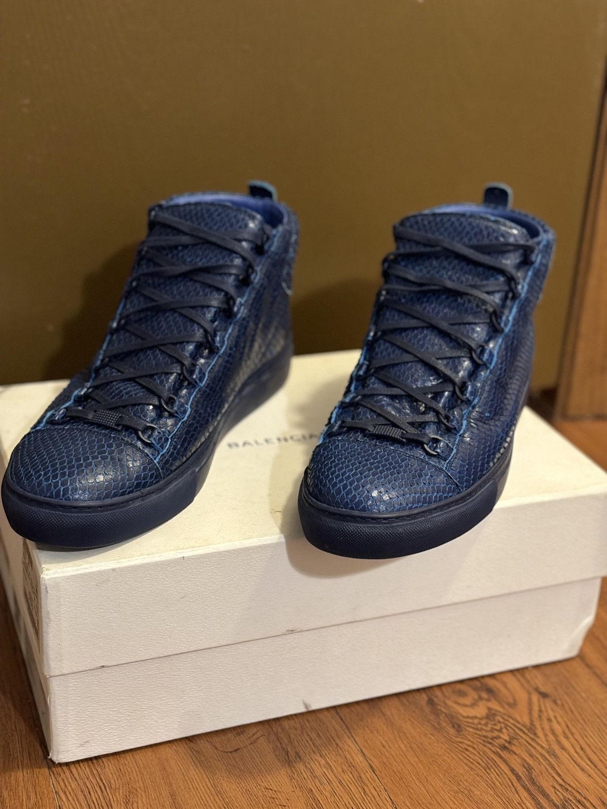 Balenciaga Arena High Top Faux Python | Grailed