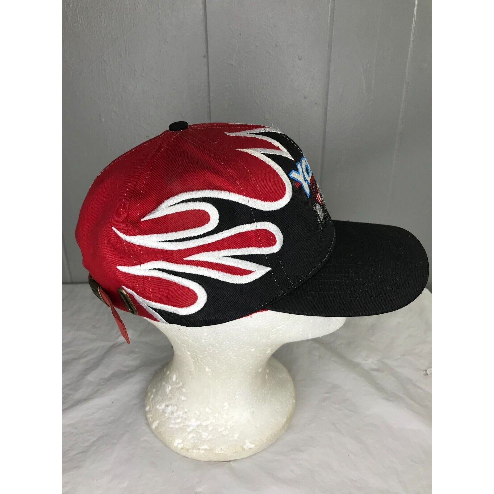 Vintage Vintage 90's Hot Rod Cars Flames Strapback hat cap | Grailed