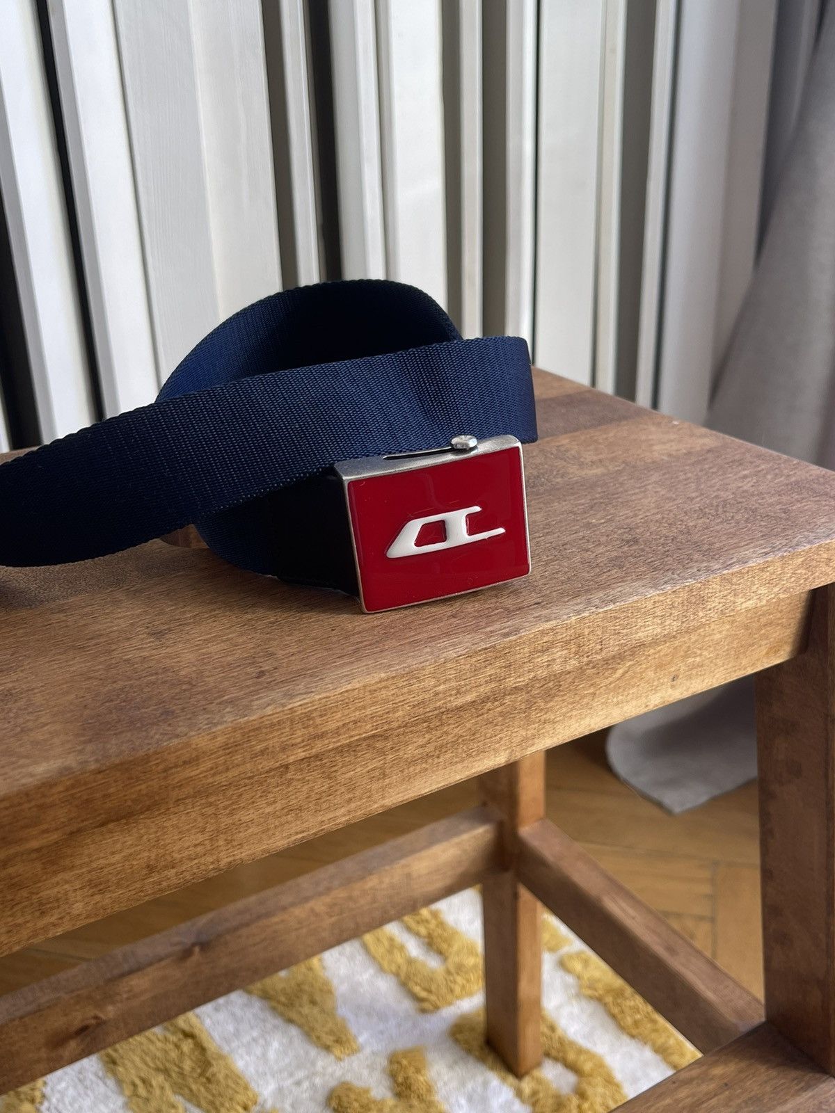 Diesel Navy belt with red logo | Grailed