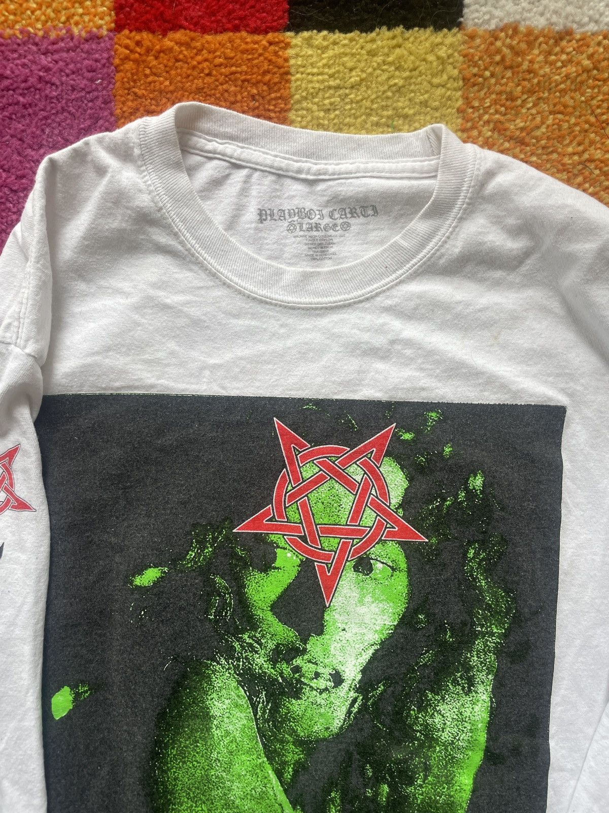Playboi Carti NEON TOUR PENTAGRAM TEE | Grailed