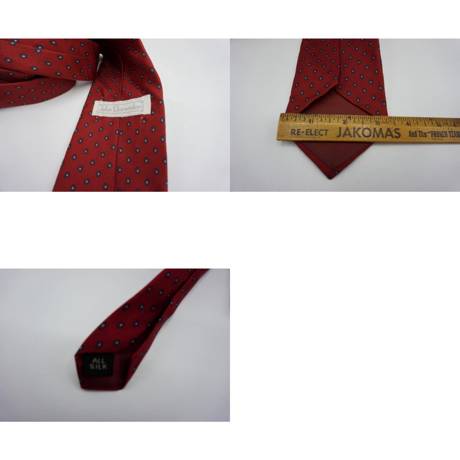 Vintage Luxurious John Clarendon Silk Ties for the Discerning Gentleman ...