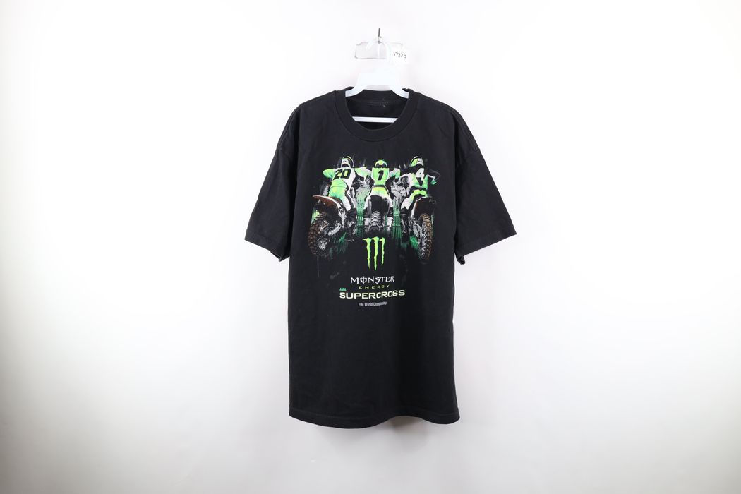 Vintage Monster Energy Drink 2014 AMA Supercross FIM Racing T-Shirt ...