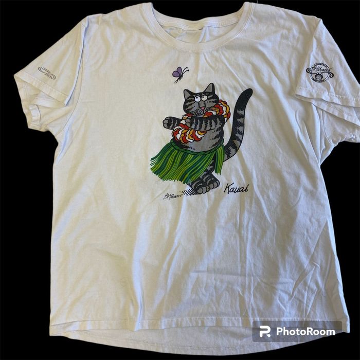Crazy Shirts 80s B Kliban Kauai Hawaii Aloha Dancing CAT Front Back ...