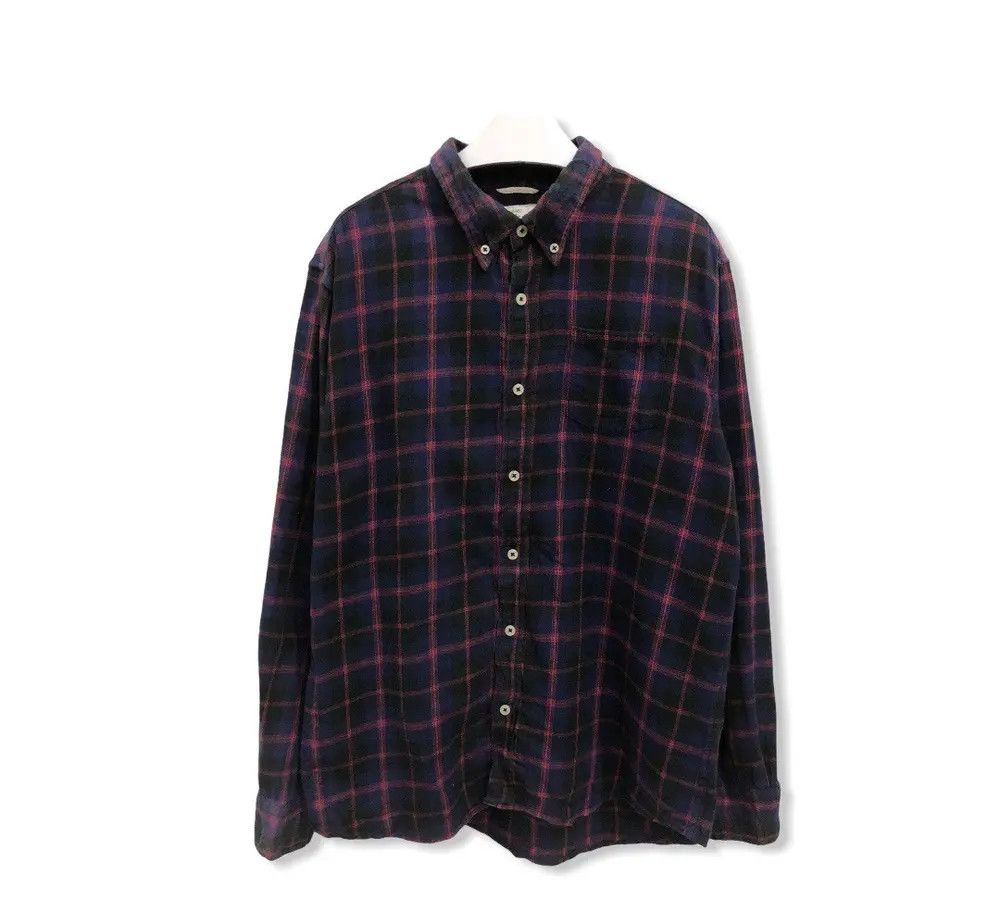 Flannel × Japanese Brand Japanese Brand ikka Plaid Tartan Flannel Shirt ...