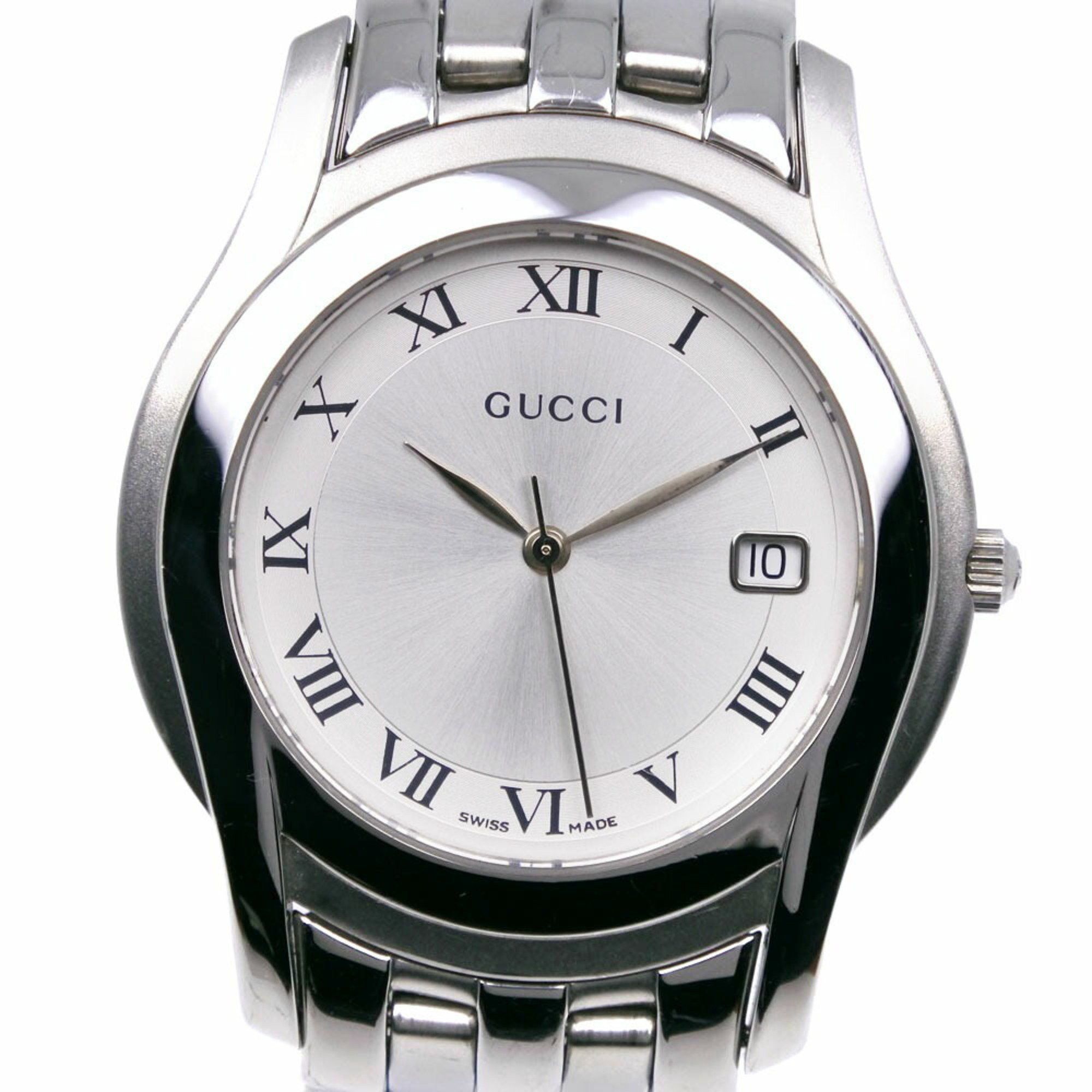Gucci Gucci G-Class Watch 5500M Stainless Steel Quartz Analog Display ...