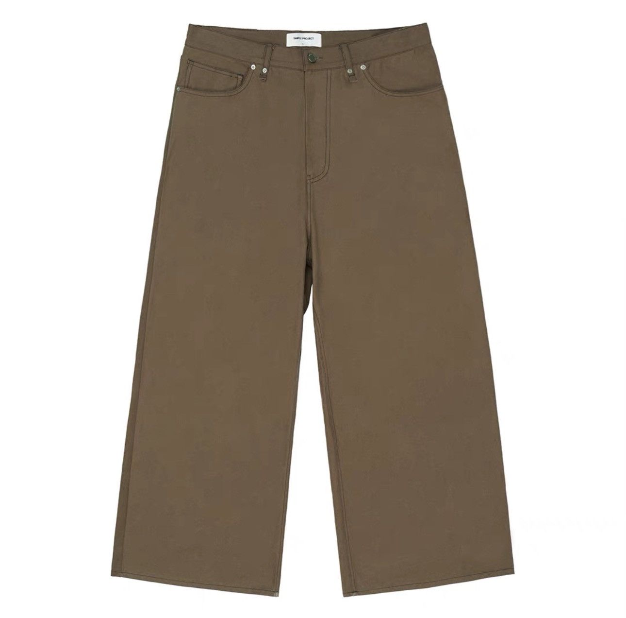 Simple Project Simple Project Khaki Wide leg pant. | Grailed
