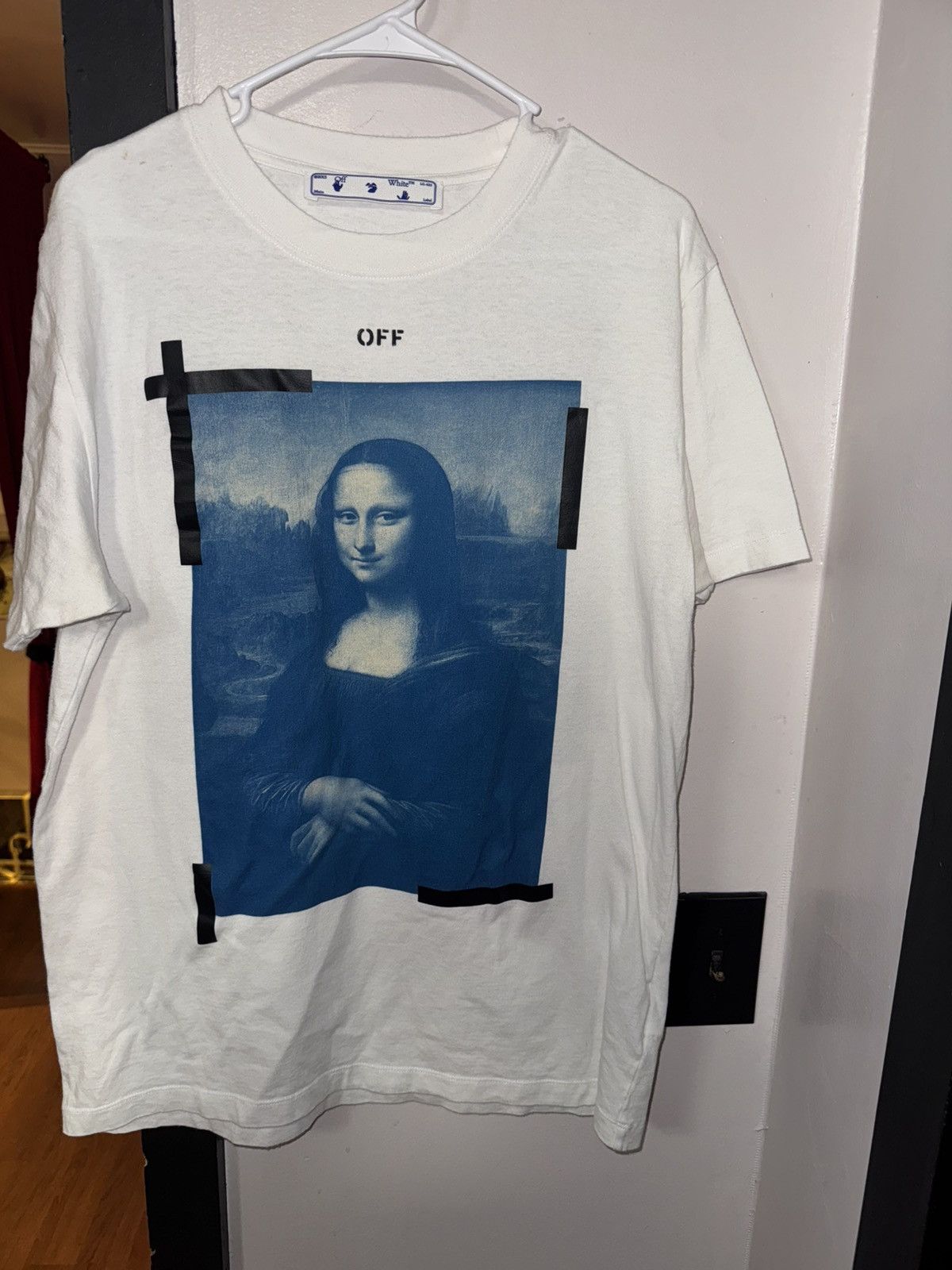 Off-White OFF-WHITE Mona Lisa tape Tee shirt | Grailed
