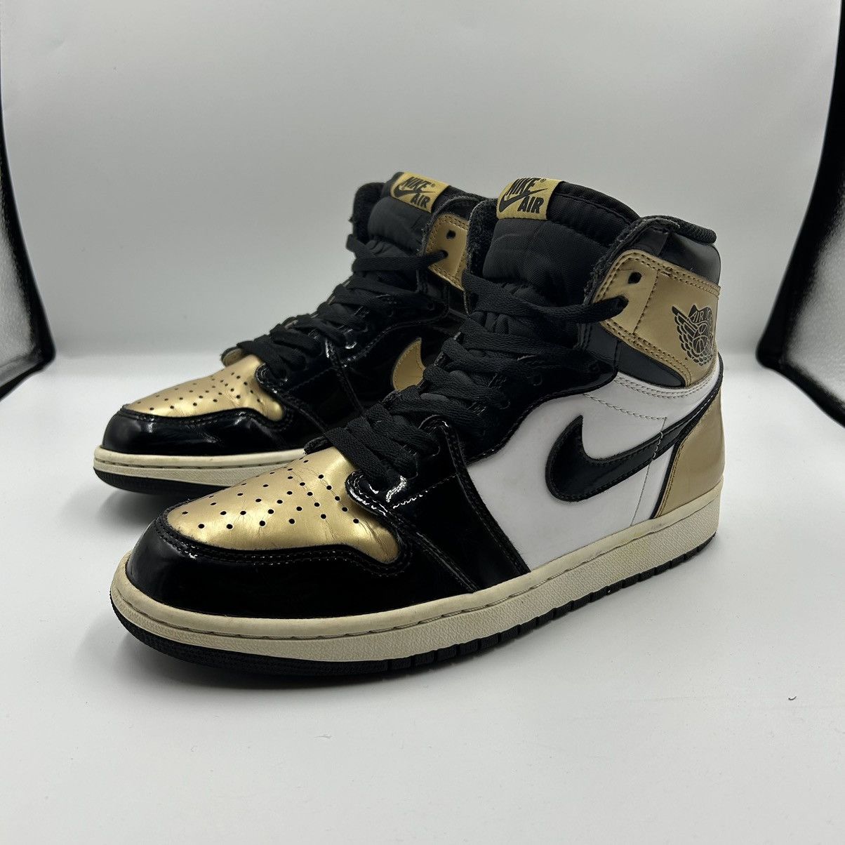 Jordan Brand Air Jordan 1 High Gold Toe Patent Leather | Grailed
