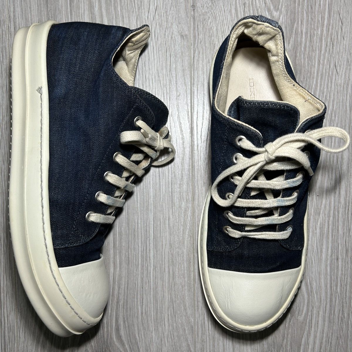 Rick Owens × Rick Owens Drkshdw Rick Owens Ramones Low Drkshdw Denim ...