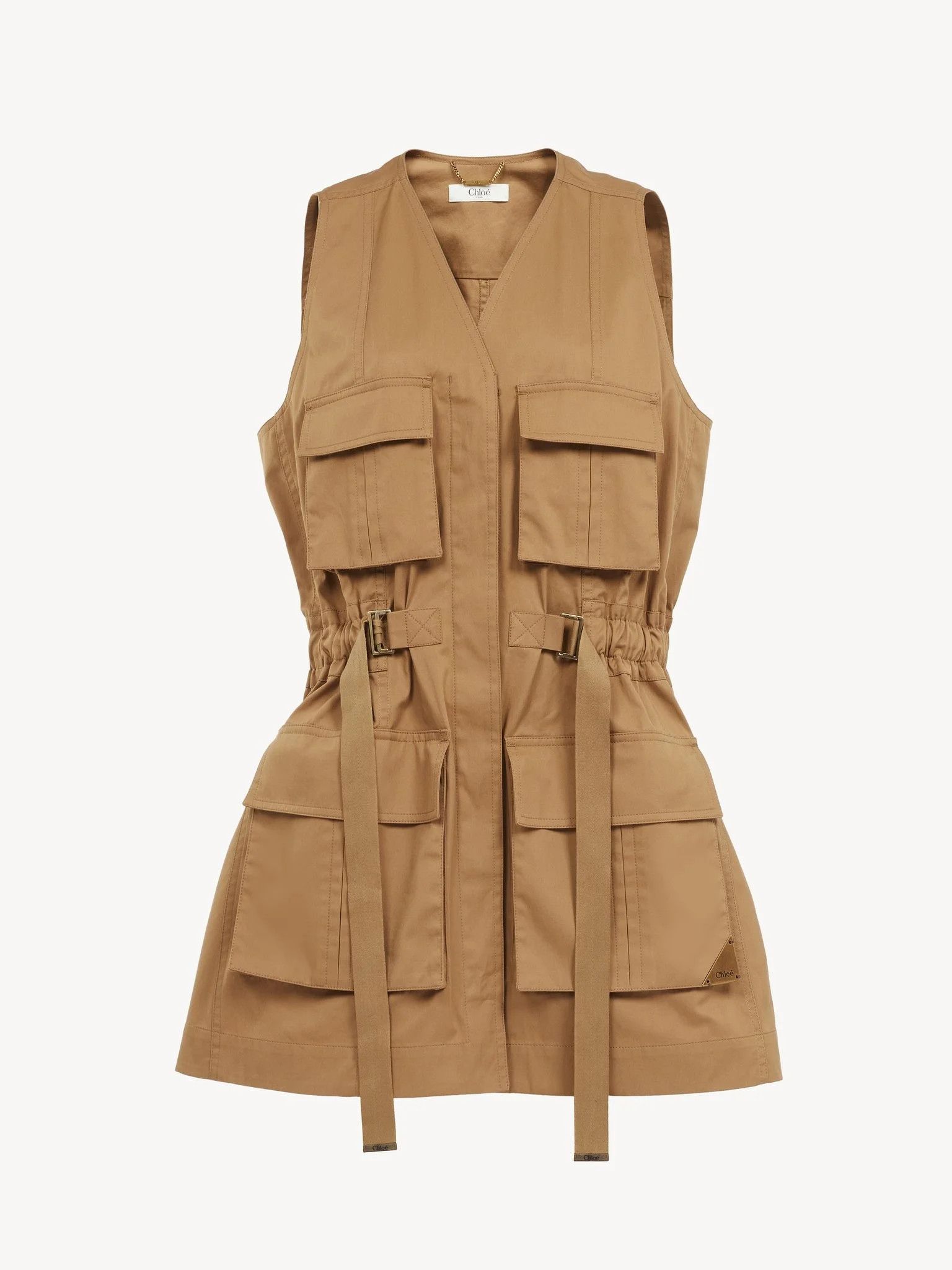 Chloe o1loc1c10326 Utilitarian Vest in Golden Brown | Grailed