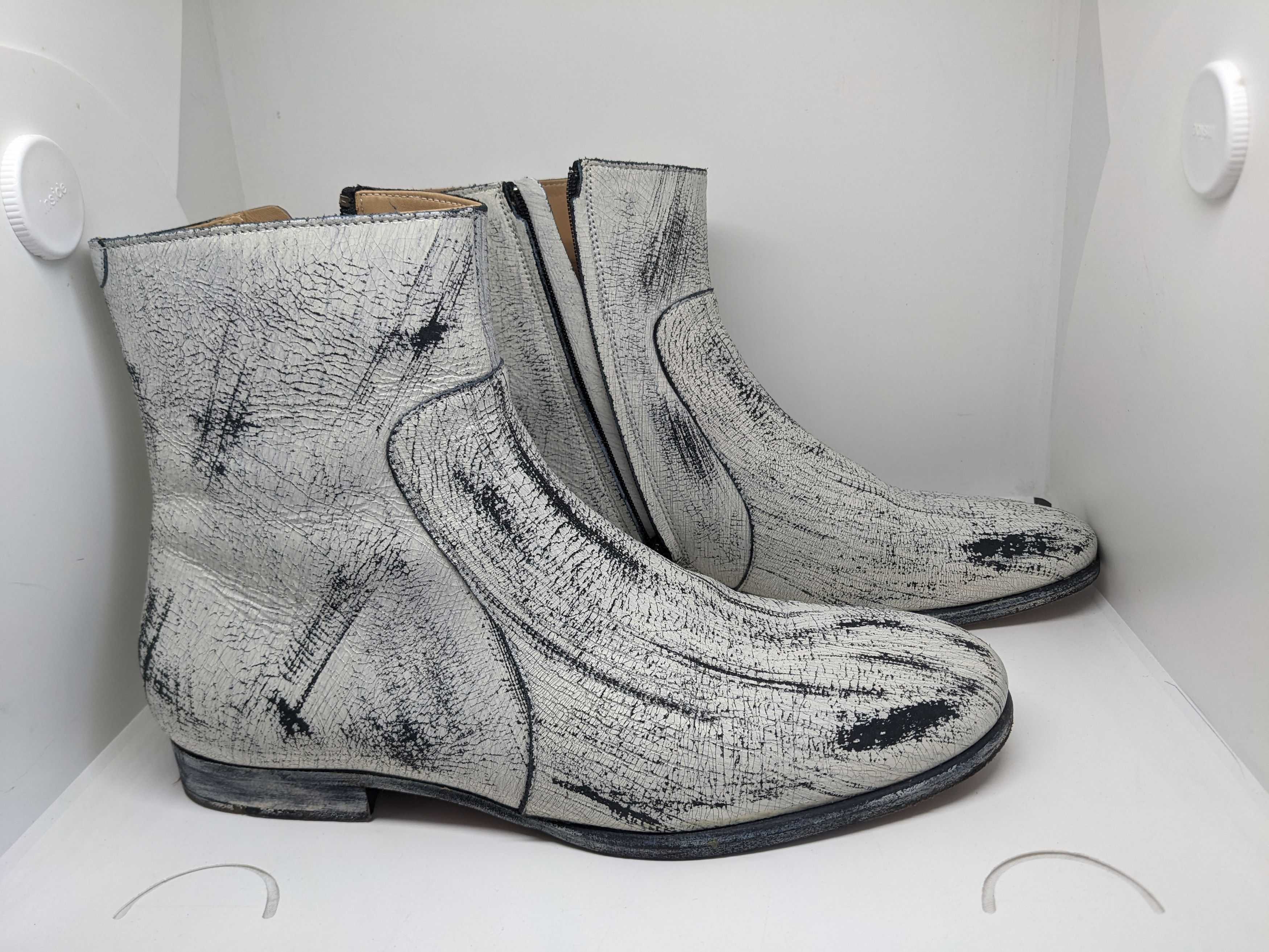 H&M × Maison Margiela Martin Margiela H&M re-edition 2012 painted boots ...