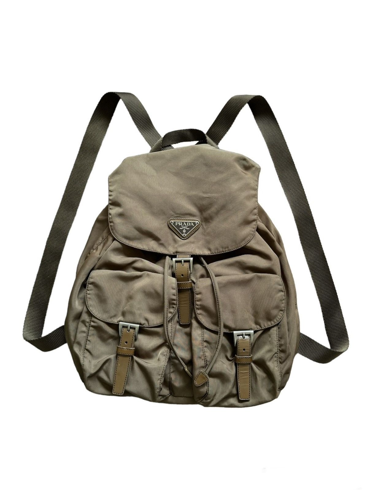 Prada Prada Milano Golden Brown Nylon Backpack | Grailed