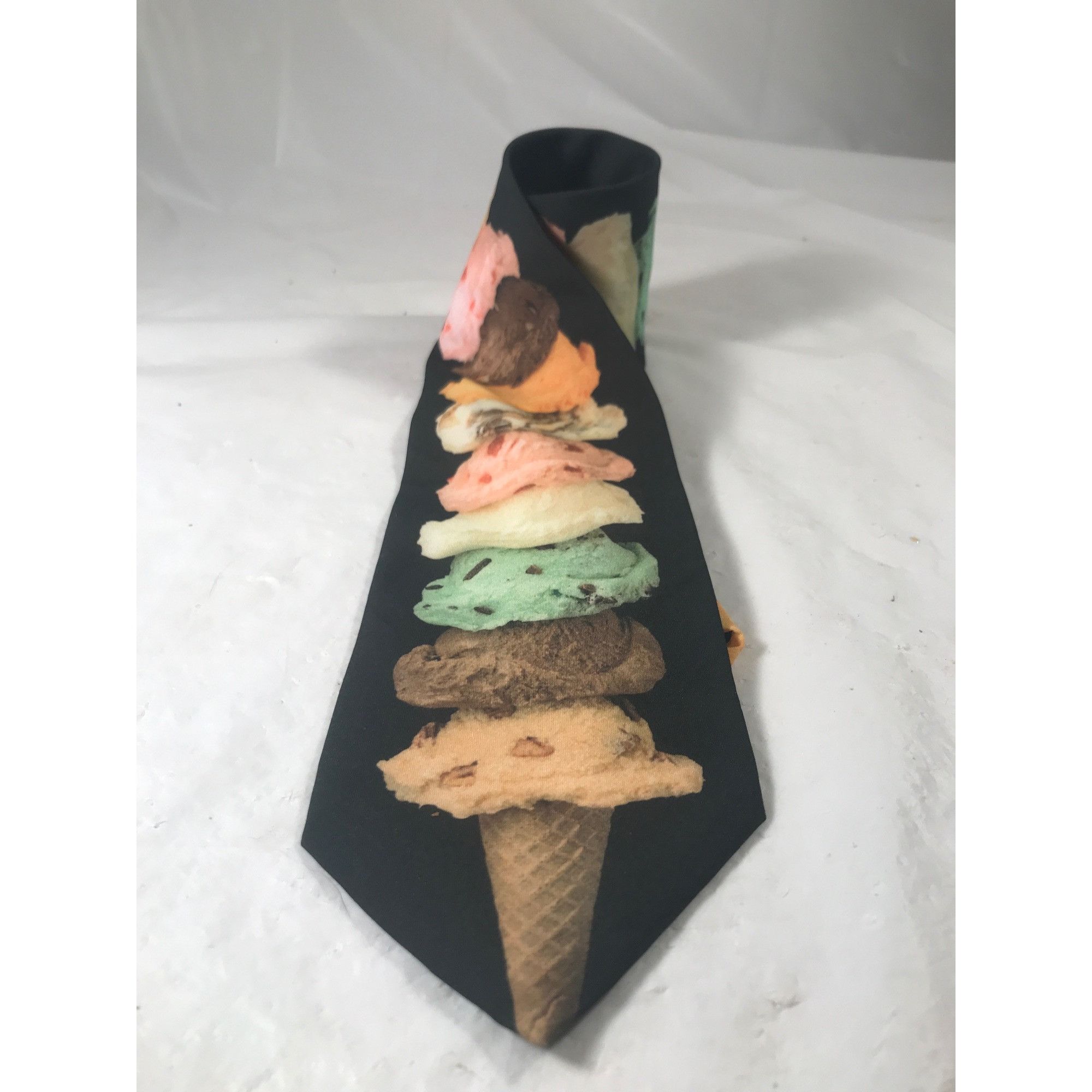 Vintage Ralph Marlin Stacked Multi Flavored Ice Cream Cone Tie | Grailed