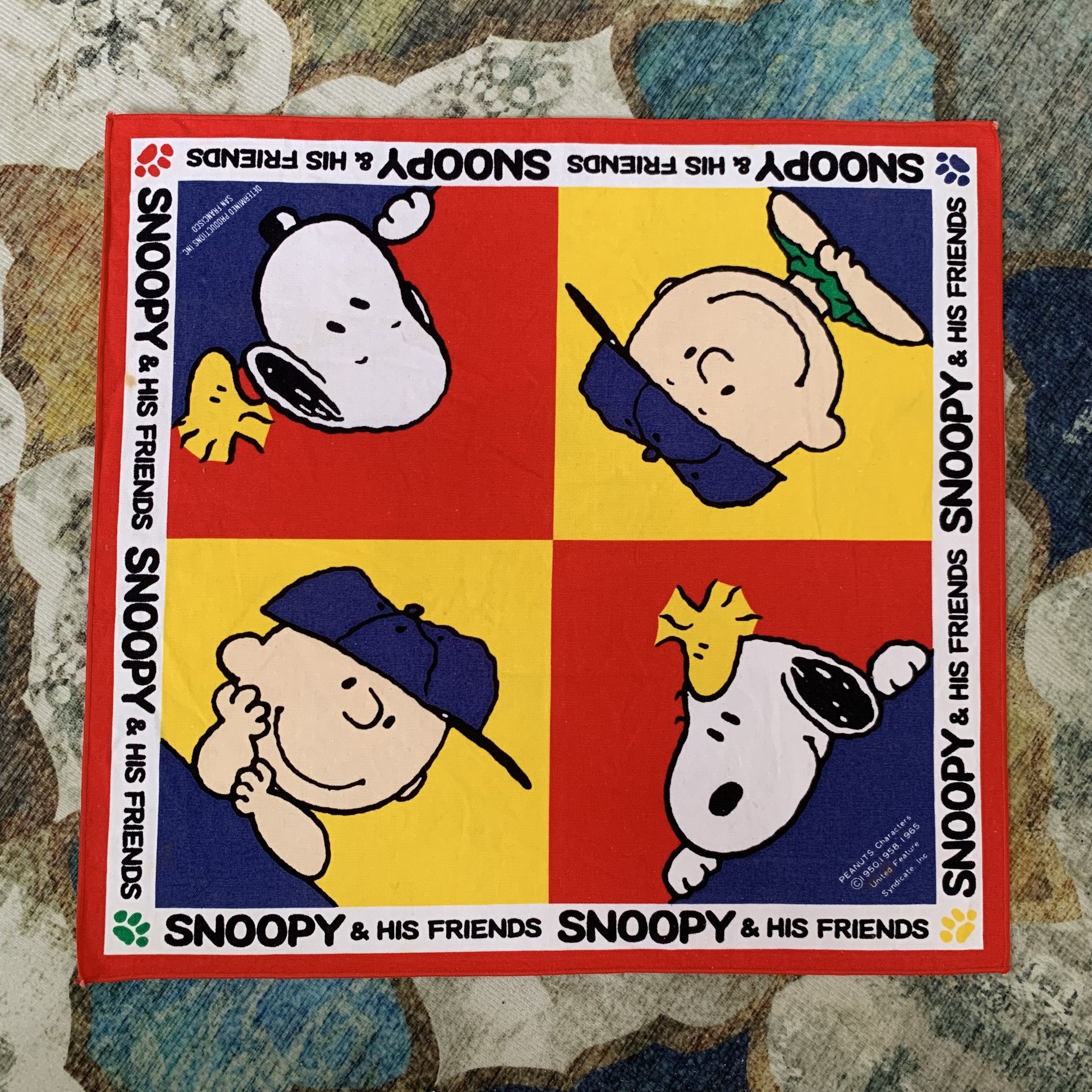 Vintage Vintage Peanuts Snoopy Handkerchief Bandana | Grailed