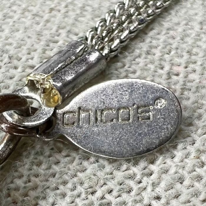 Chicos Chico's Silver Tone Multi Strand Layered Tiered Necklace | Grailed