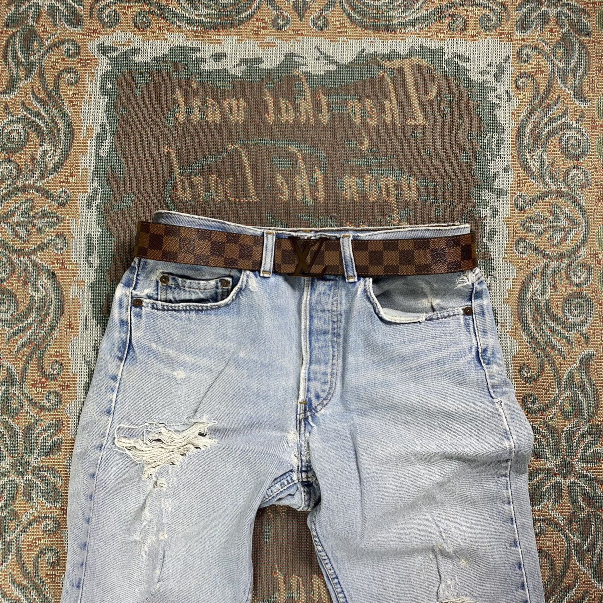 Louis Vuitton Louis Vuitton Checkered Monogram Belt | Grailed