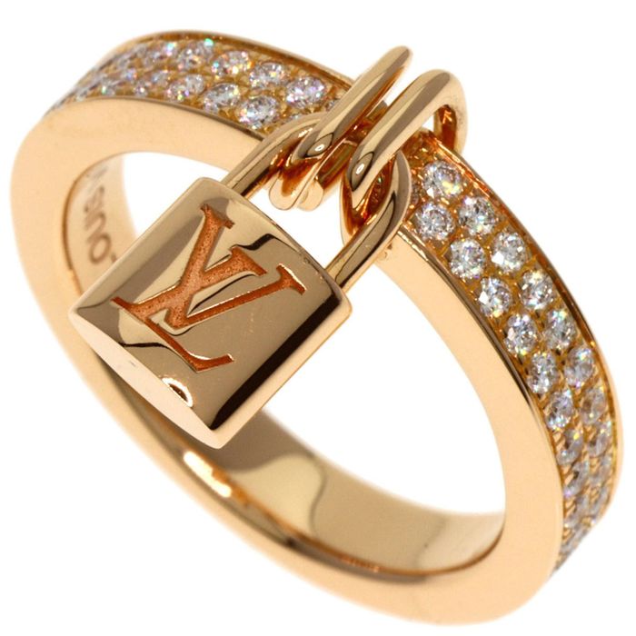 Louis Vuitton Louis Vuitton Berg Lockit Diamond #50 Ring K18 Pink Gold ...