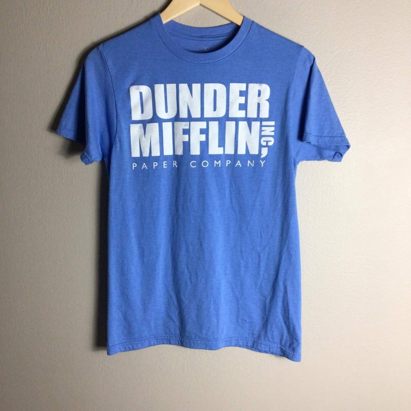Streetwear The Office T Shirt Dunder Mifflin Inc Light Blue Small | Grailed