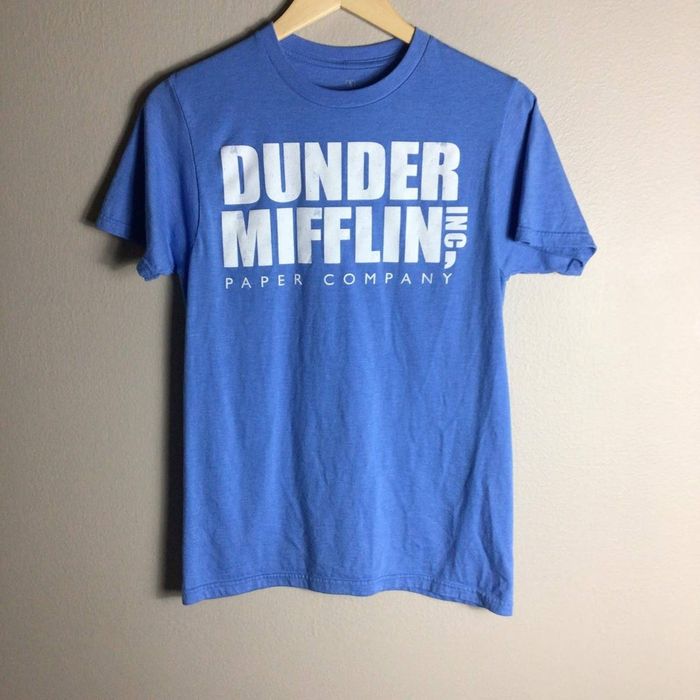 Streetwear The Office T Shirt Dunder Mifflin Inc Light Blue Small | Grailed