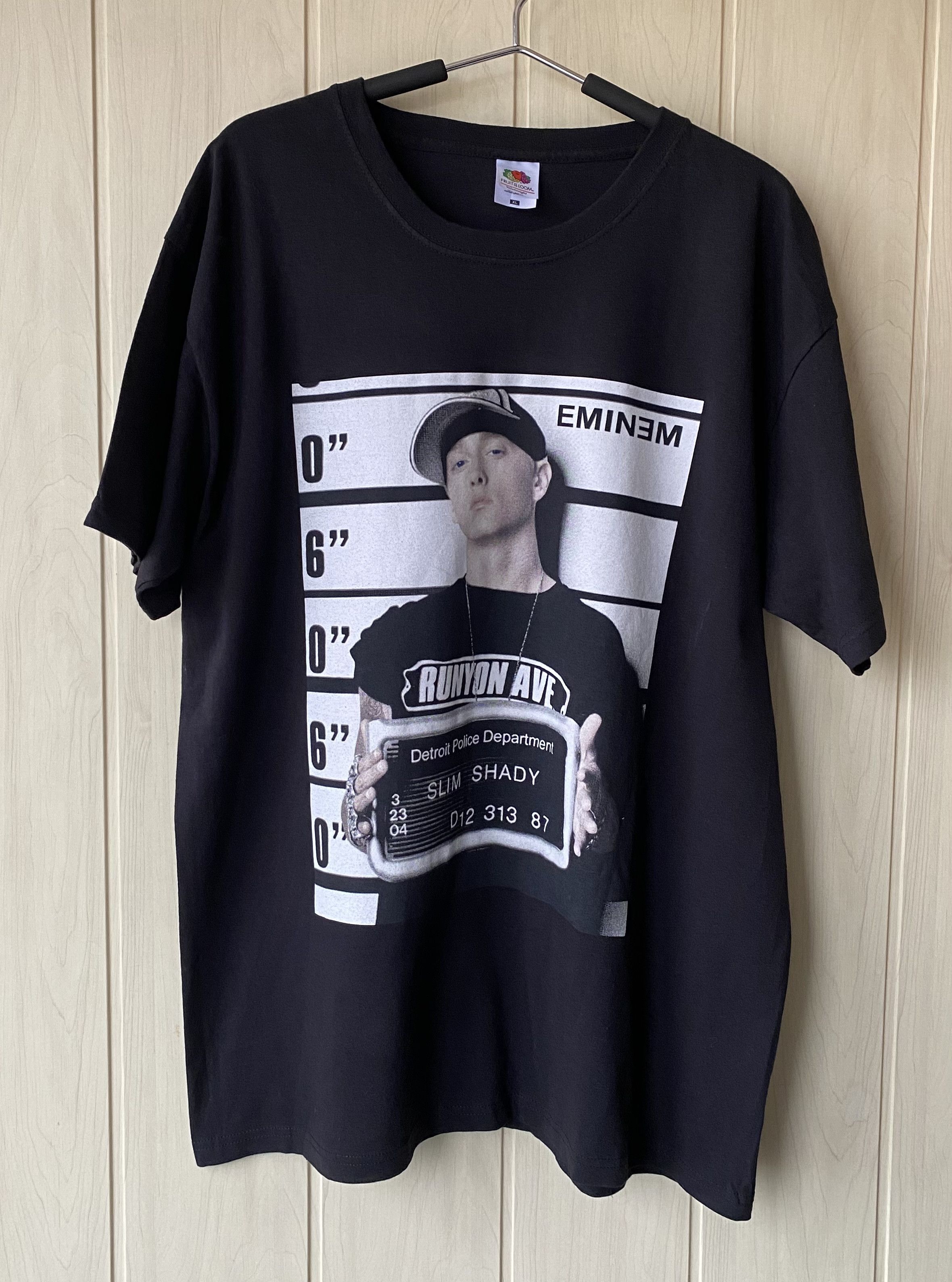Eminem × Rap Tees × Vintage Vintage 2000’s Eminem Mugshot Slim shady t ...