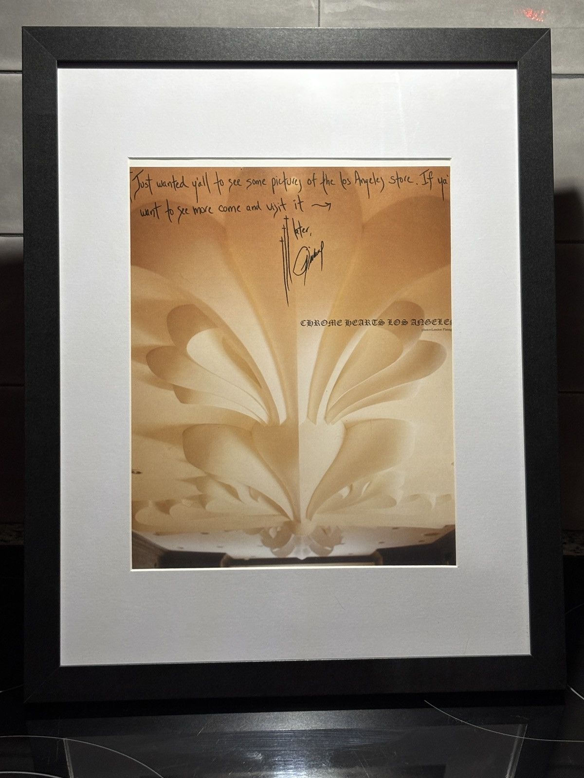 Chrome Hearts × Vintage • Chrome Hearts • 'LA TEASER PROMO' Framed Art ...