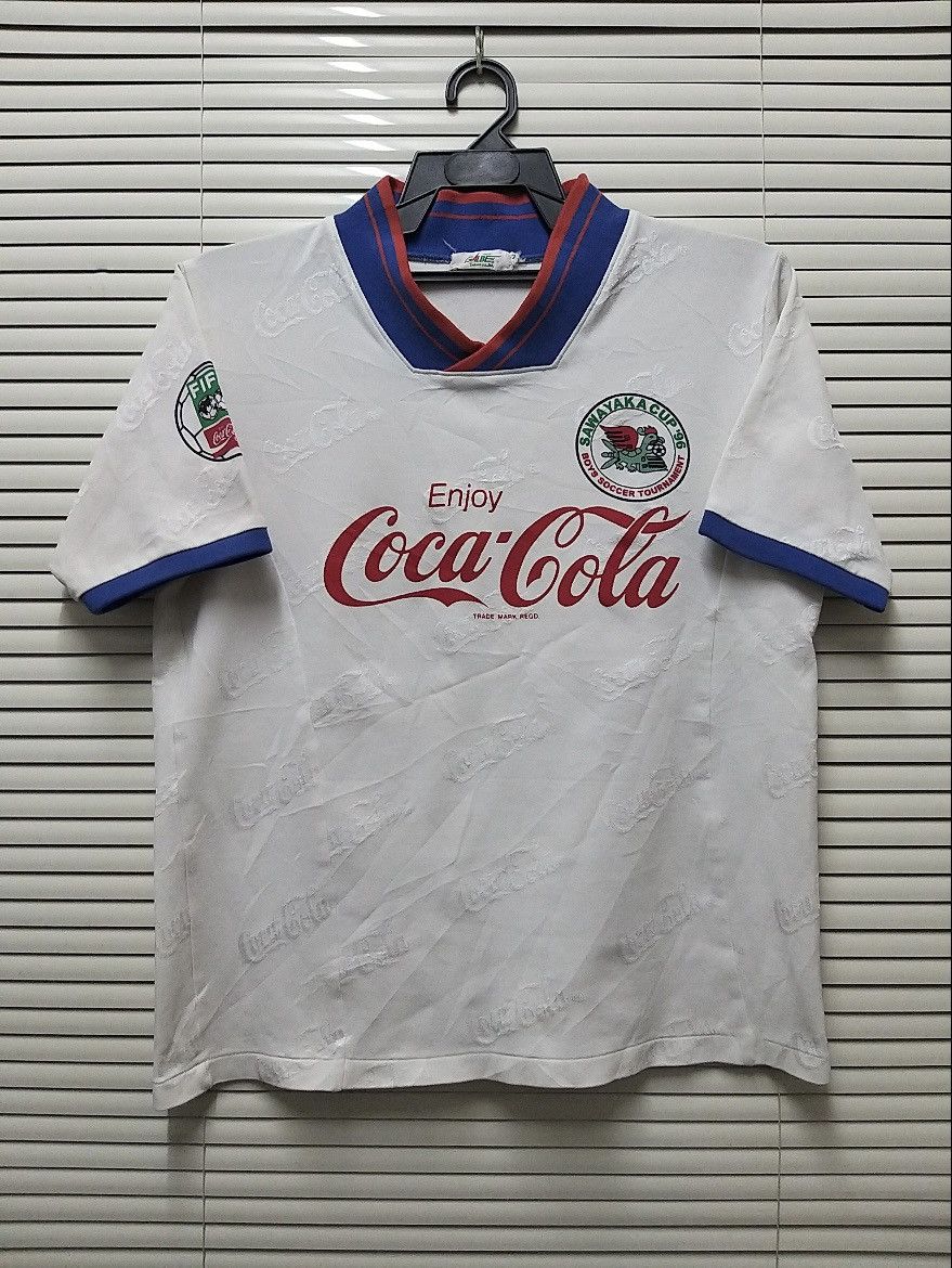 Coca Cola × Fifa World Cup × Vintage VTG 90'S COCA COLA FIFA SAWAYAKA CUP 1996 JERSEY | Grailed