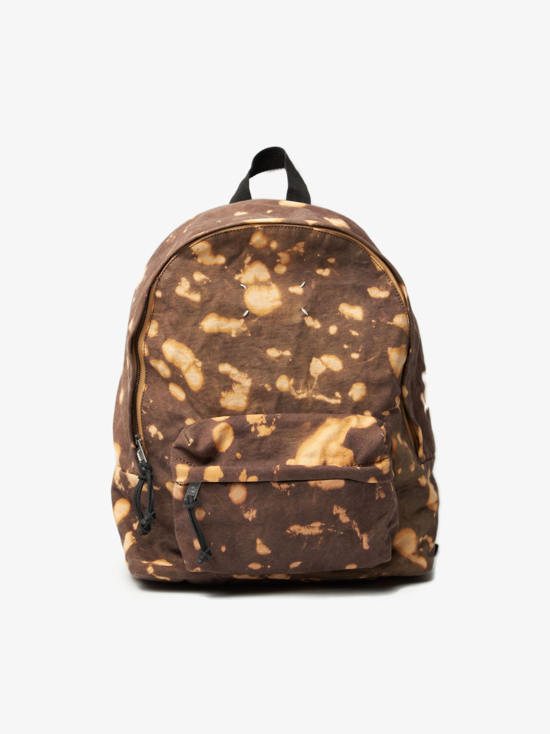 Maison Margiela Brown Tie Dye Bleached Backpack | Grailed